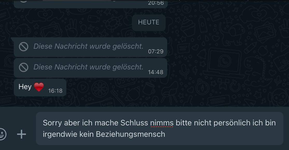 Soll ich mit diesem Satz Schluss machen? (Mädchen, Jungs ... Soll ich mit diesem Satz Schluss machen? (Mädchen, Jungs ...