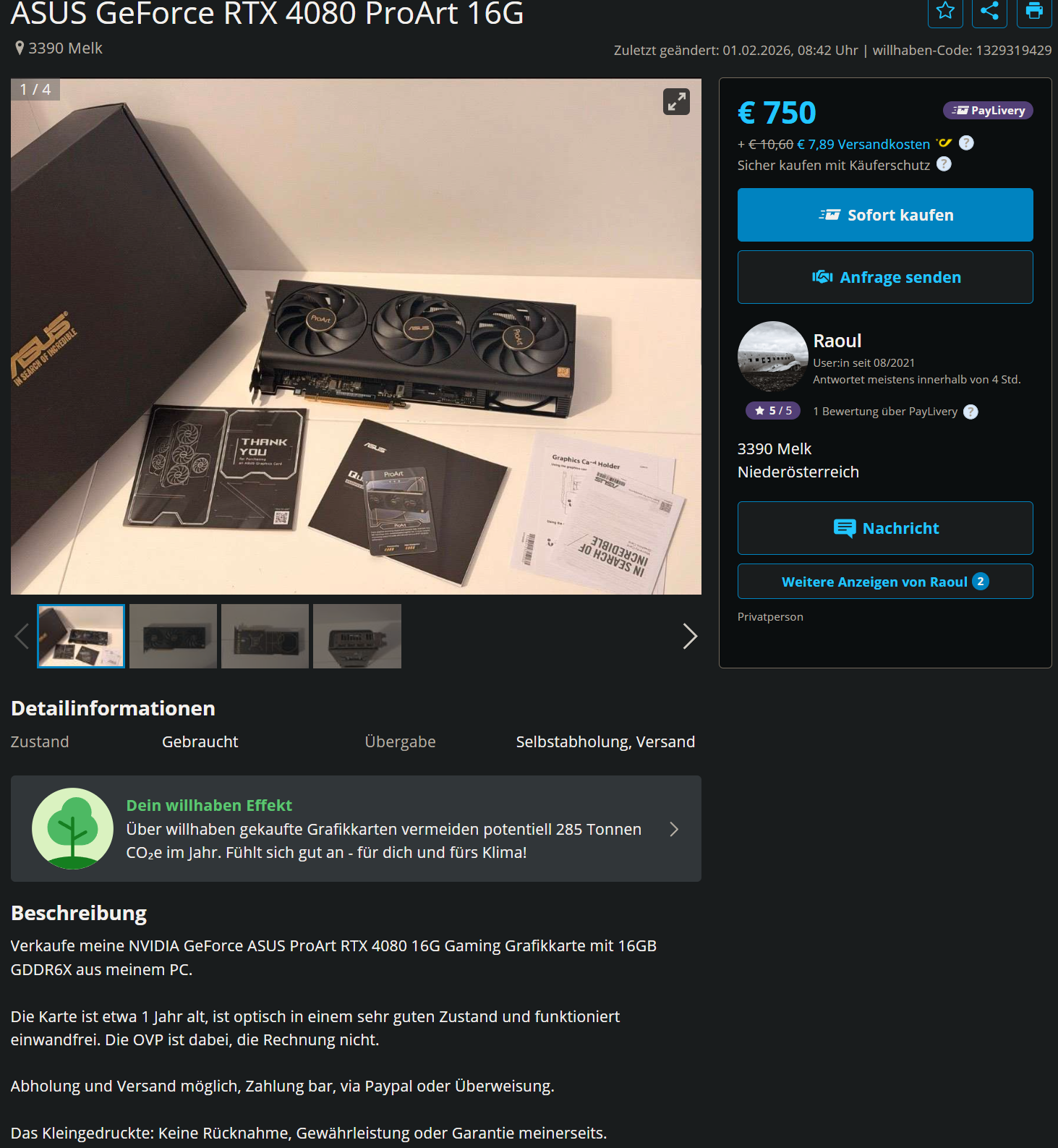 Sollte ich mir einfach eine neue RX 9070 XT um 780 Euro holen, anstatt ...