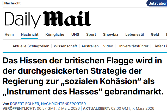 Sollten die Briten nun erst recht ihre Flagge hissen? (Großbritannien, UK)