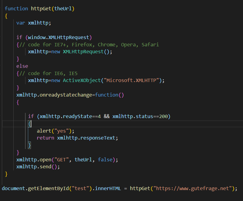 Source Code von Website auslesen mit JavaScript? (Computer, Technik ...