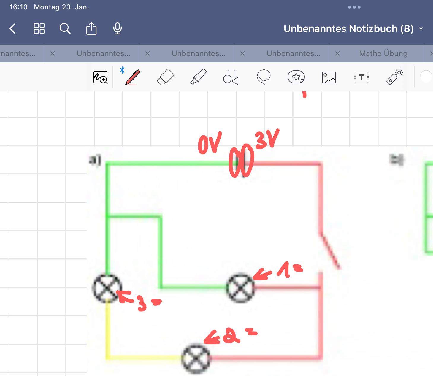 Spannung an den Lampen angeben? (Physik, Strom, Elektrotechnik)