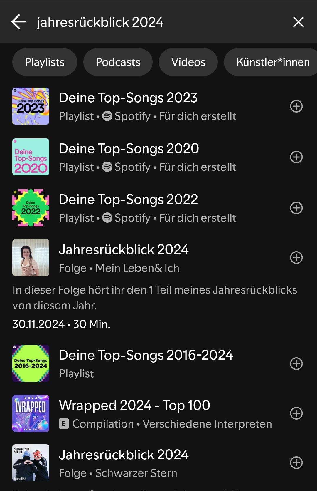 Spotify Jahresrückblick Playlist 2024 (YouTube, Android, Amazon)