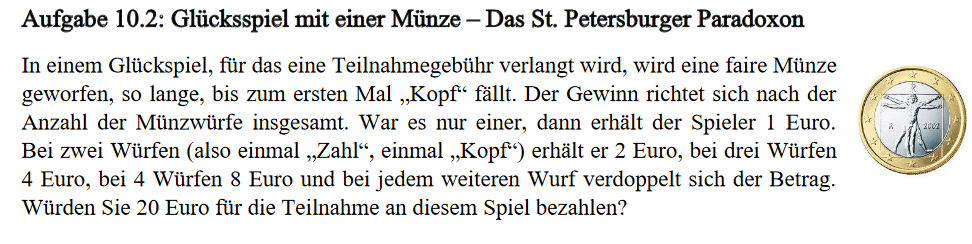 St. Petersburger Paradoxon? (Mathematik, Abitur, rechnen)