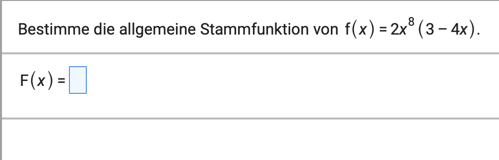 Stammfunktion bestimmen? (Funktion, Analysis, Integralrechnung)