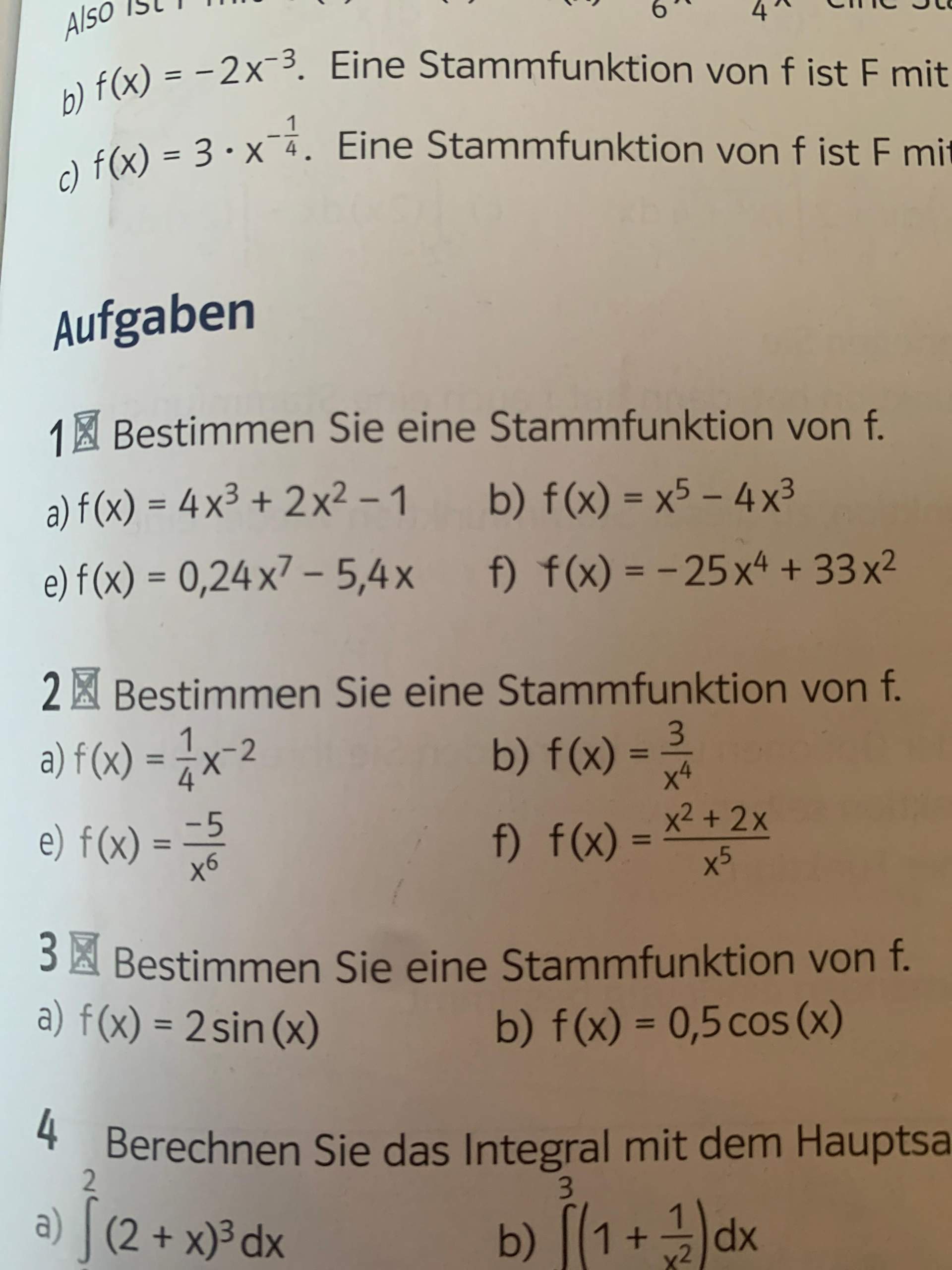 Stammfunktion bilden? (rechnen, Funktion, Funktionsgleichung)