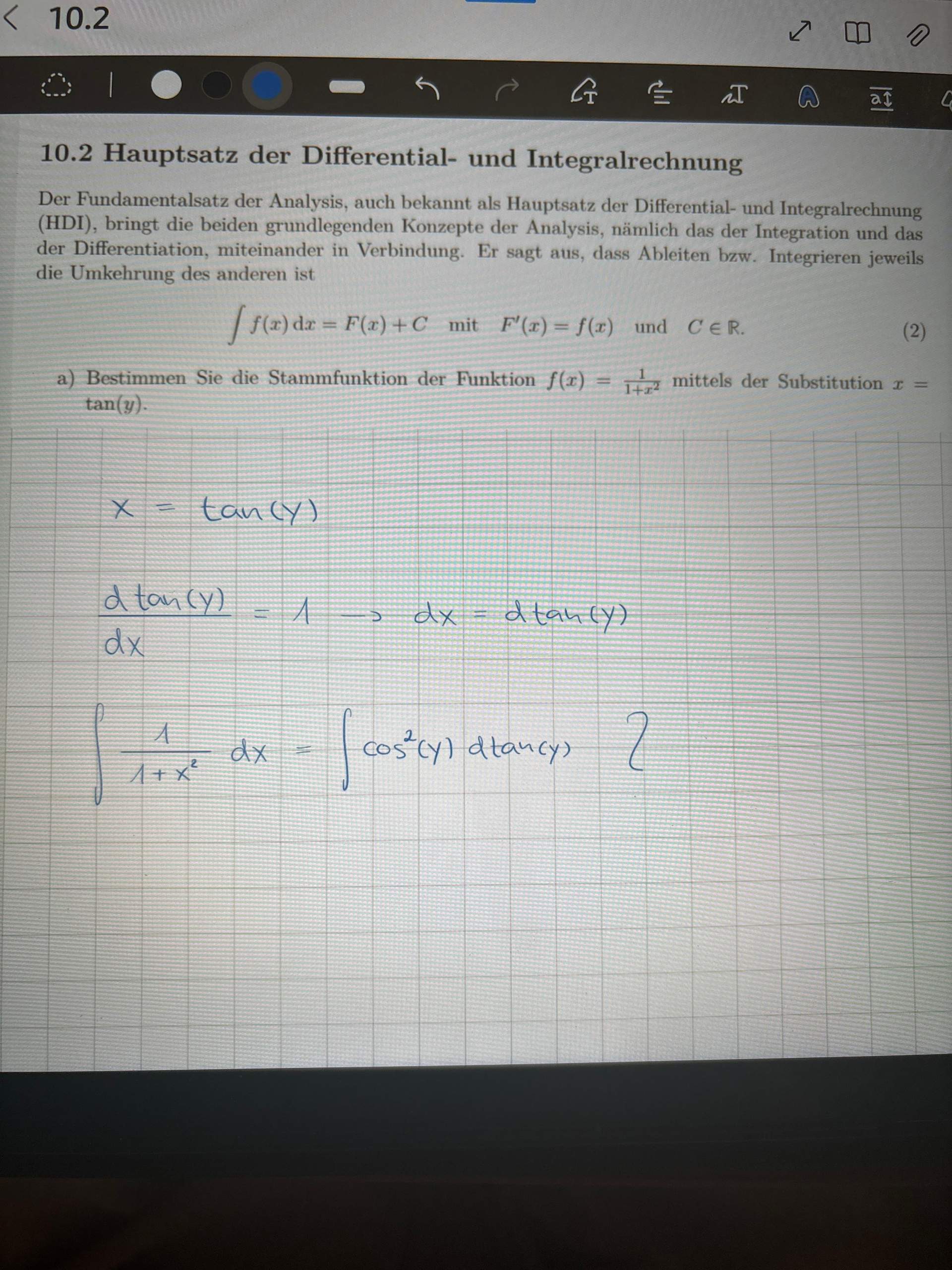 Stammfunktion durch Substitution bestimmen? (Funktion, Analysis, Integralrechnung)