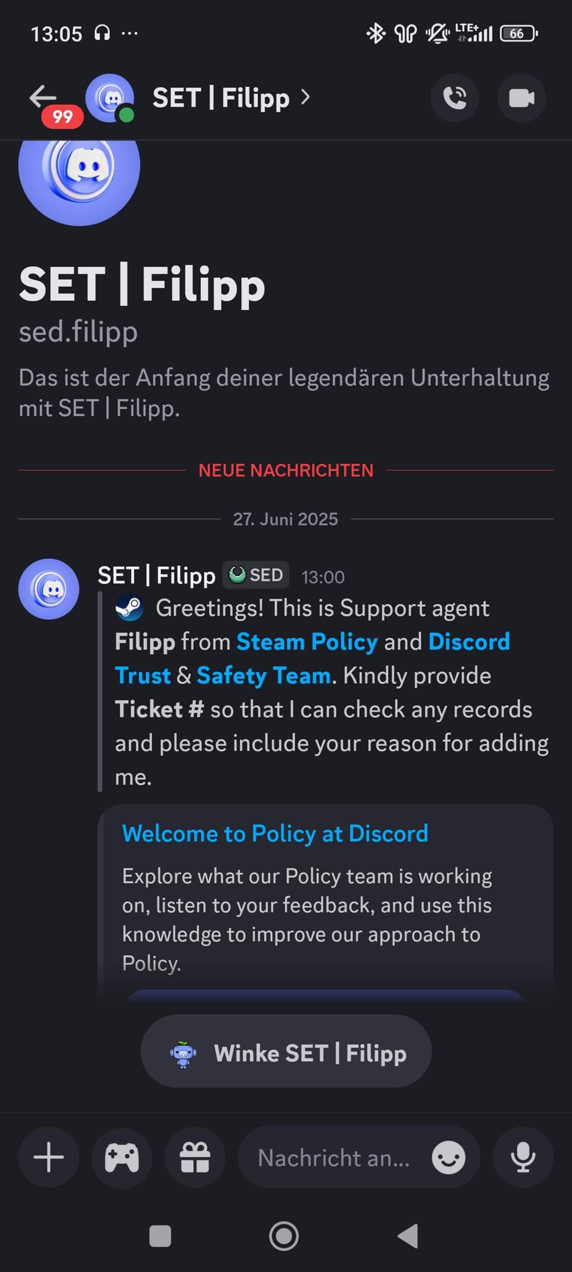 Steam Support via Discord? (online, Videospiele, Origin)