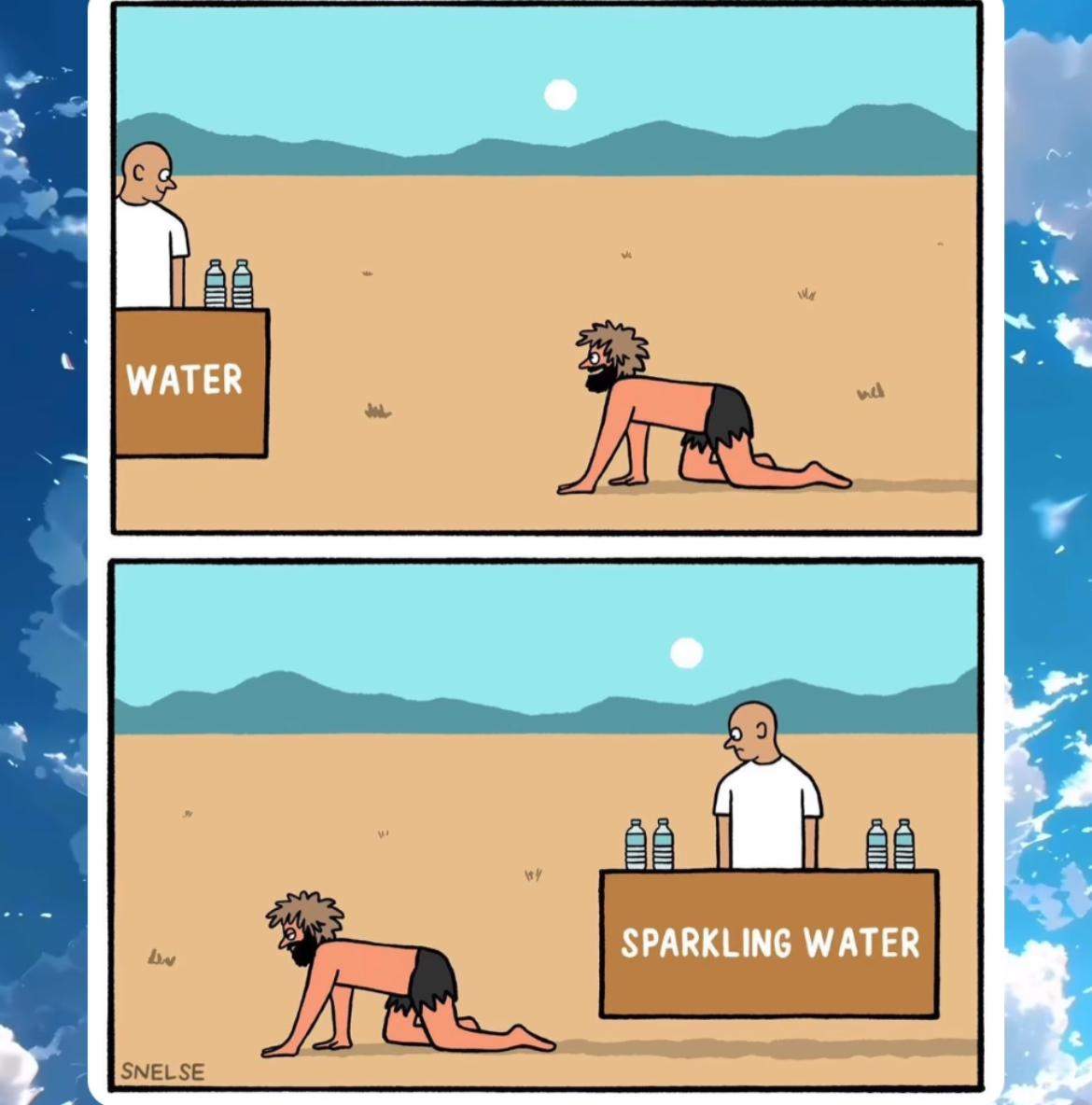 Stilles oder Sprudel Wasser? (Getränke, Geschmack, Mineralwasser)