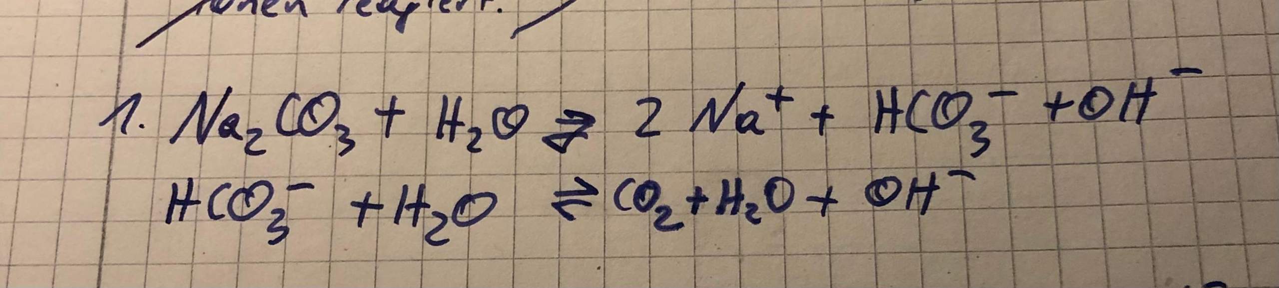 Stimmt diese Säure-Base Realtionsgleichung von Na2Co3 und Wasser ...