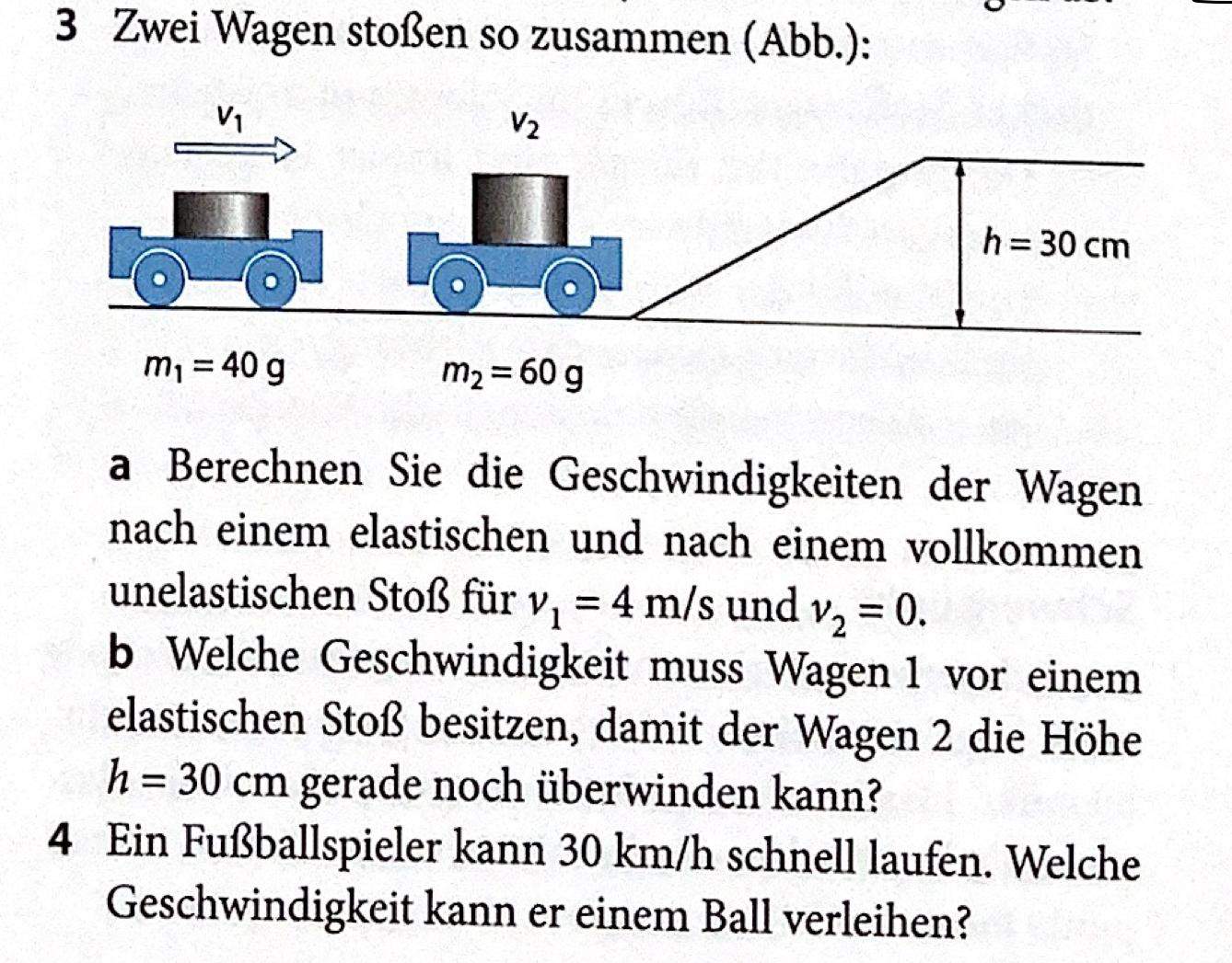 Stöße Physik? (Schule, elastischer Stoß, unelastischer-stoss)