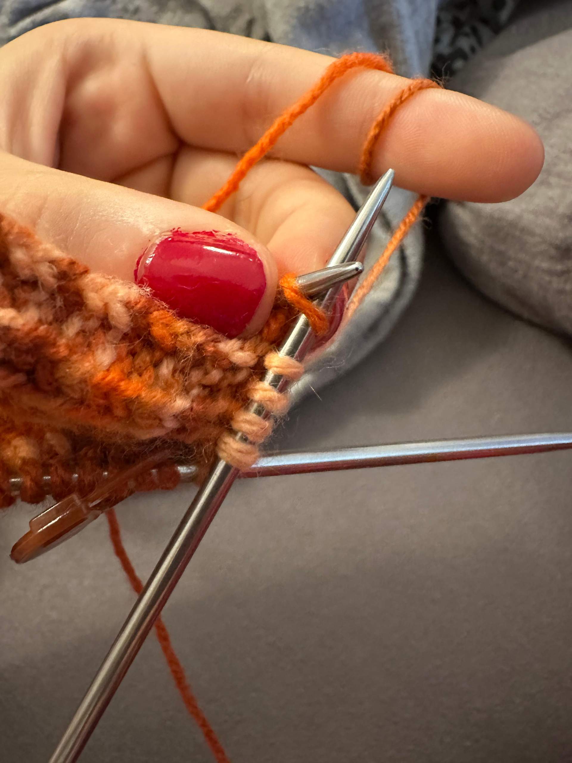 Stricken lernen rechte Maschen zwei Varianten? (Kleidung, Handarbeit ...