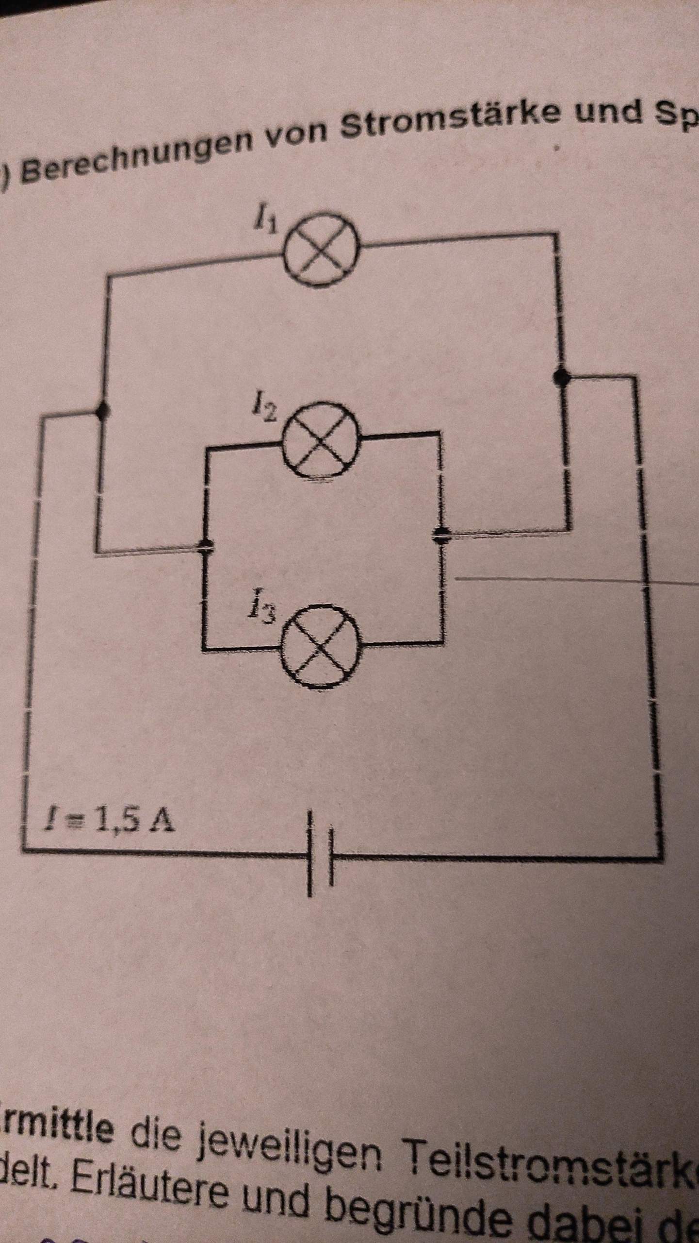 Stromstärke in Parallelschaltung? (Physik, Strom, Elektrotechnik)
