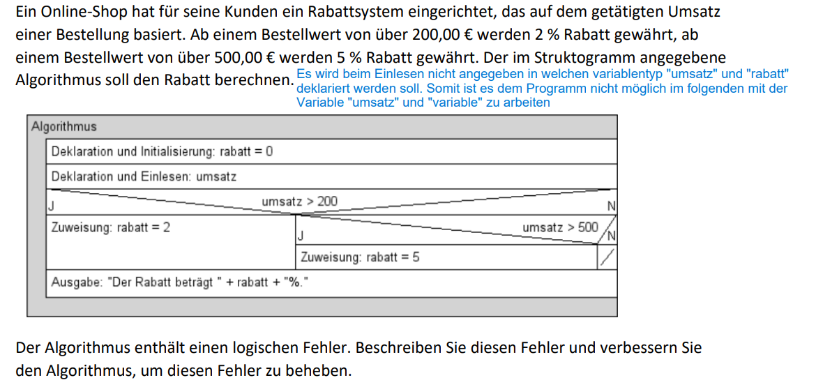 Struktogramm Fehler wo? (Computer, Schule, PC)