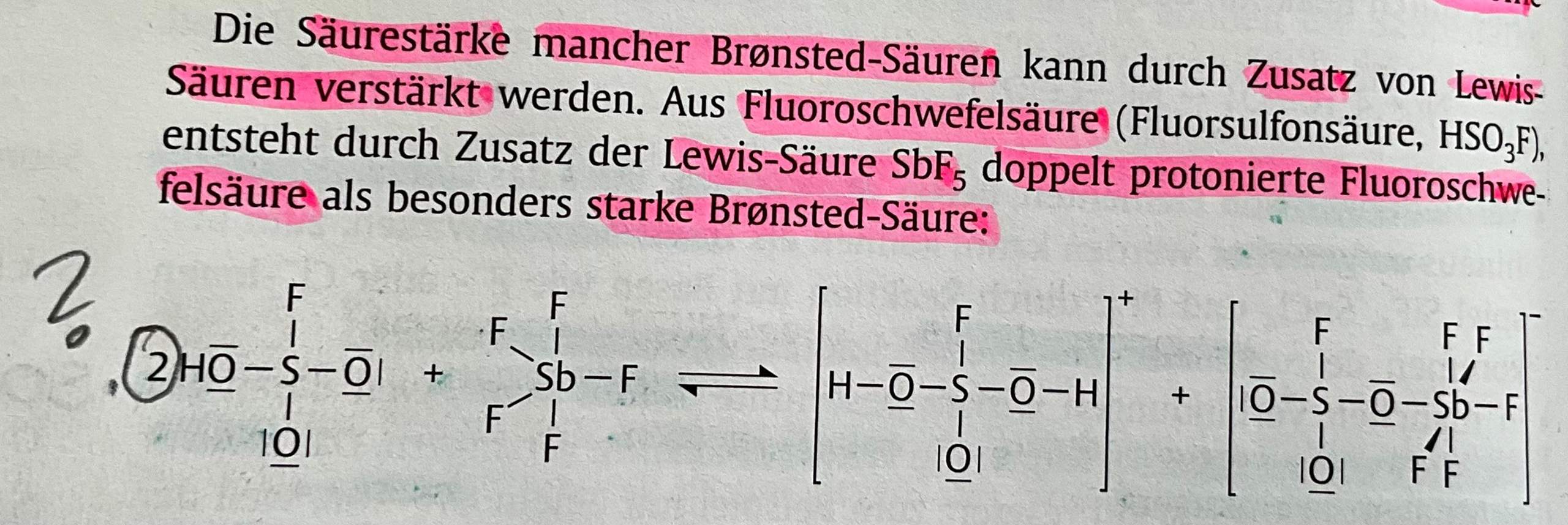 Strukturformel von Fluoroschwefelsäure? (Chemie, Reaktion ...