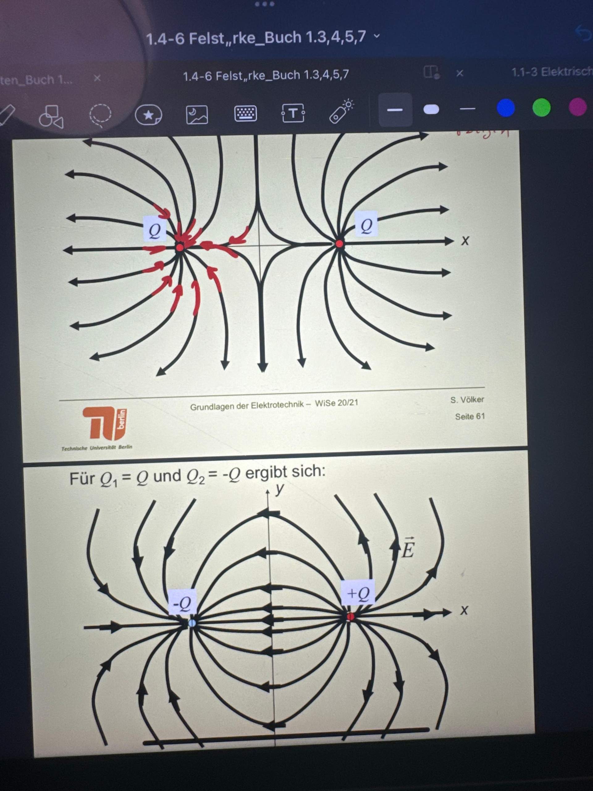 Suche ein Website das Feldlinien zeichnet? (Strom, Elektrotechnik ...