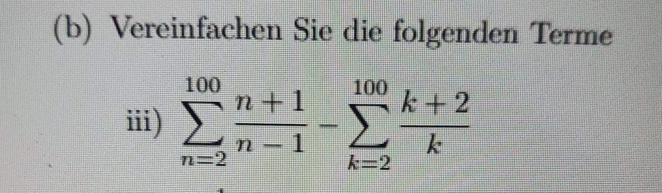 Summen vereinfachen? (Mathematik, Terme, folgen-und-reihen)