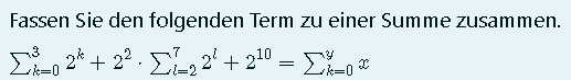 Summen zusammenfassen (Summenzeichen)? (rechnen, Funktion, Gleichungen)
