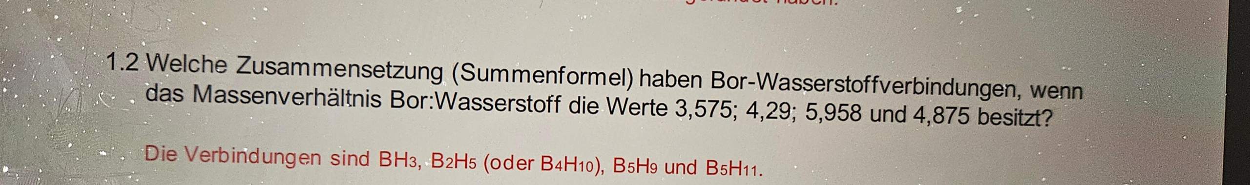 Summenformel aus Massemverhältnis finden? (Chemie, Verbindung ...
