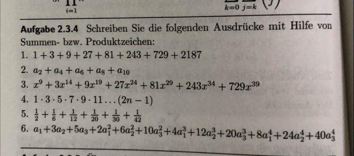 Summenformel und Produktzeichen? (Mathematik, Gleichungen, Logik)