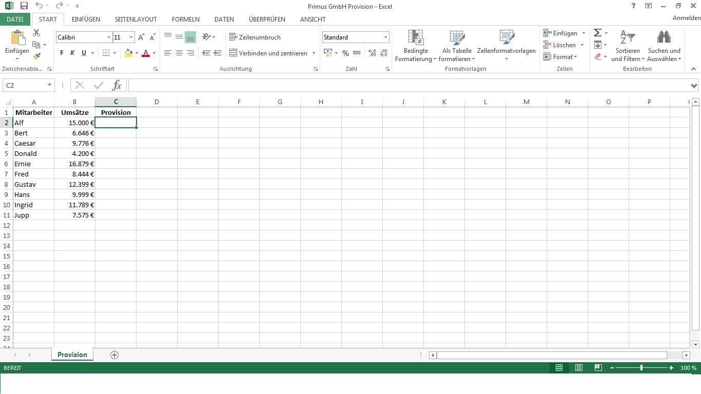 Sverweis Oder Wenn Funktion Microsoft Excel Prozent Provision