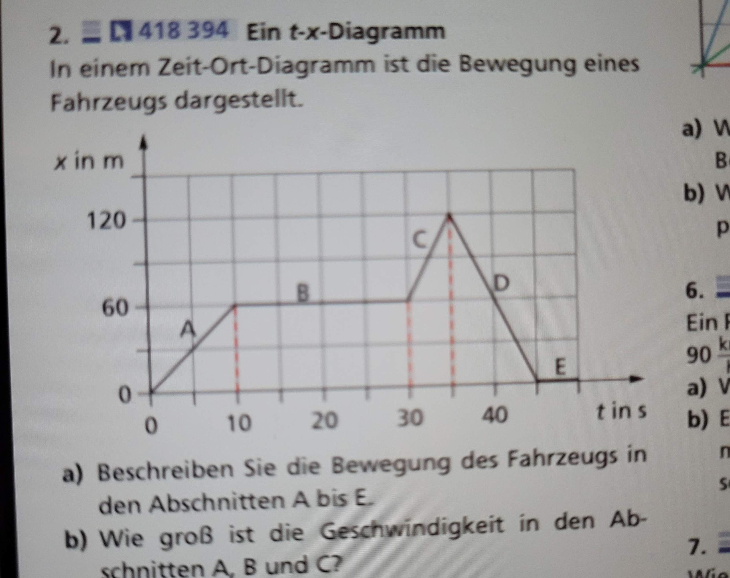 t-x Diagramm? (Bewegung, Physiker)