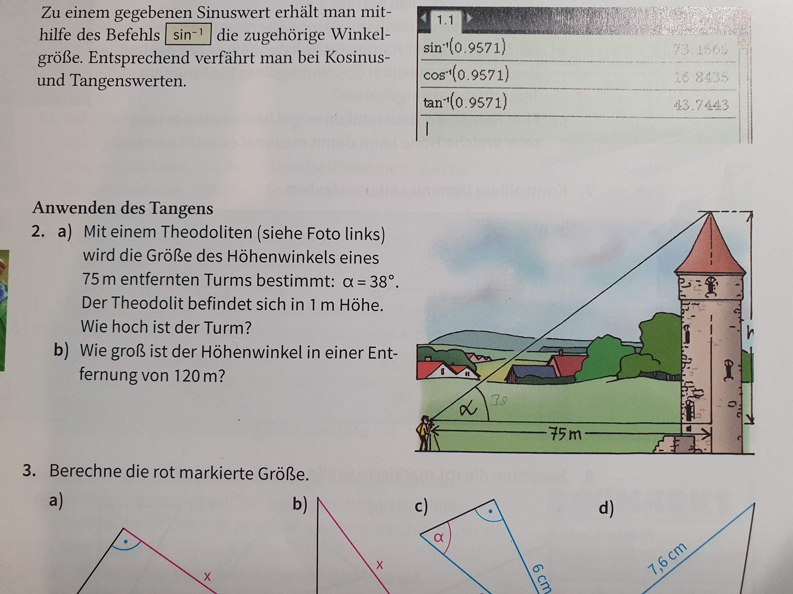 Tangens anwenden? (rechnen, Trigonometrie)