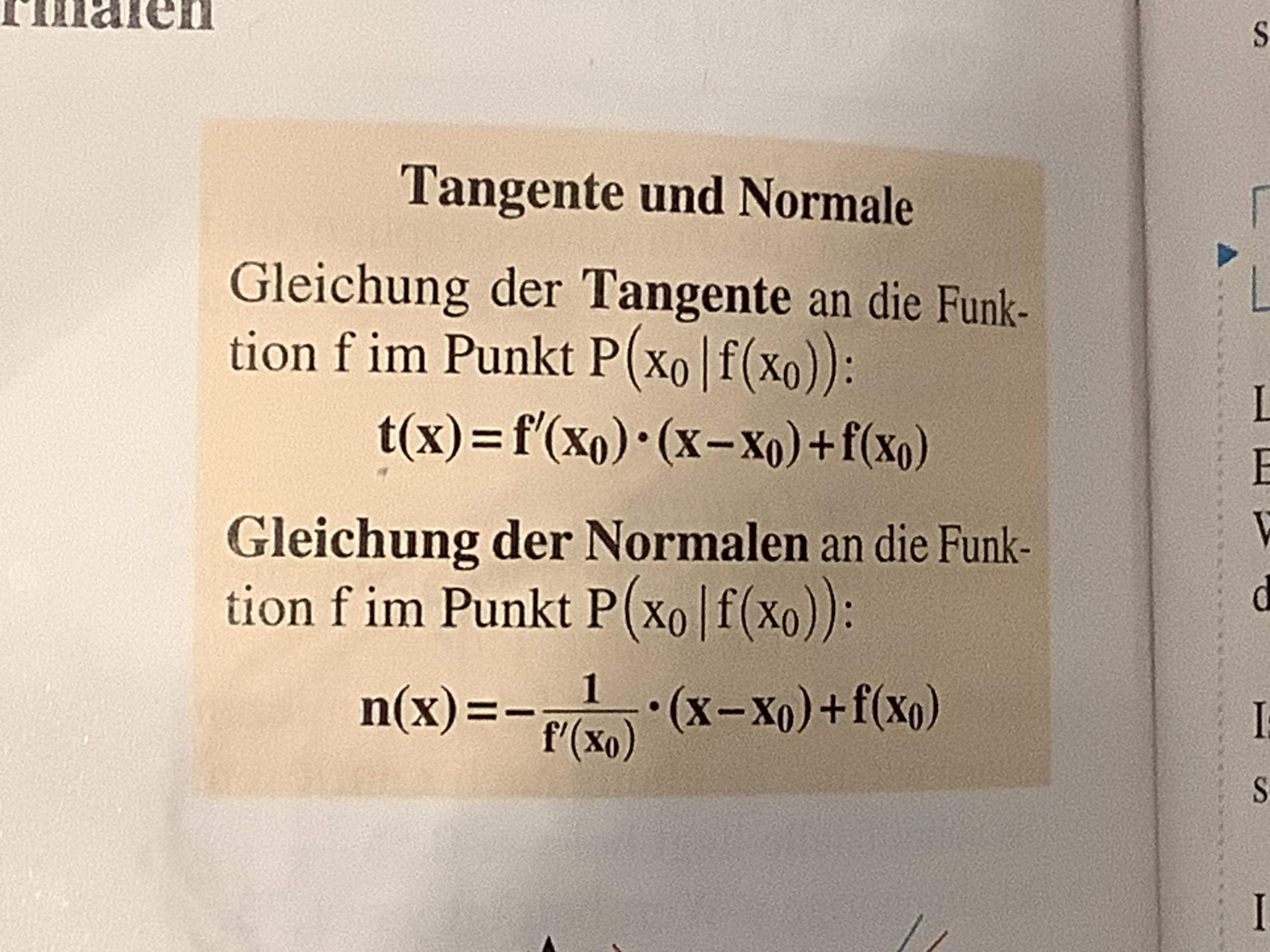 Tangente und e Funktion? (Mathematik, e-Funktion, Schnittpunkt)
