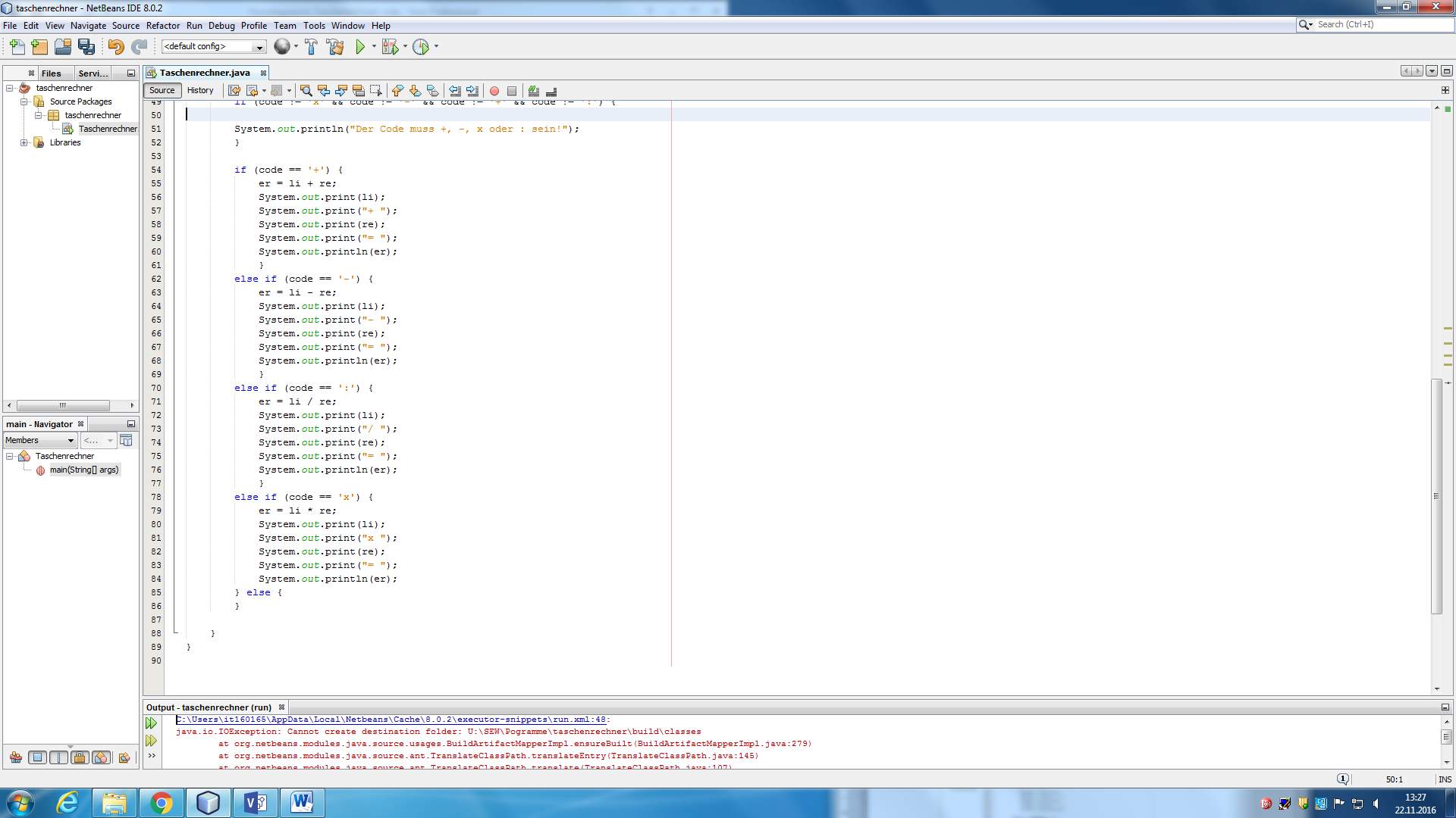 Taschenrechner in Java geht nicht If else? (programmieren)