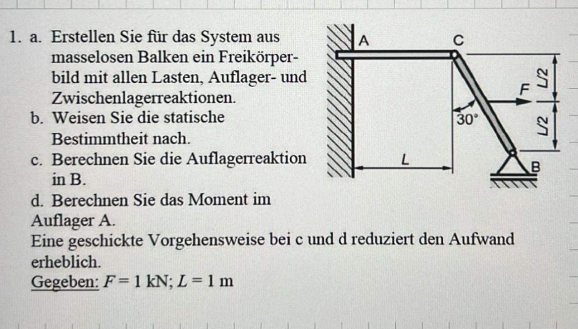 Technische Mechanik Aufgabe? (Physik, rechnen, Funktion)