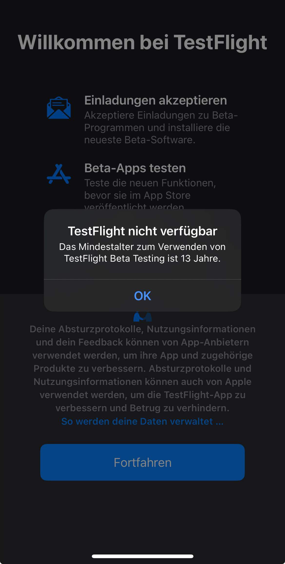 Test flight App geht nicht? (Apple, iPhone, iPad)