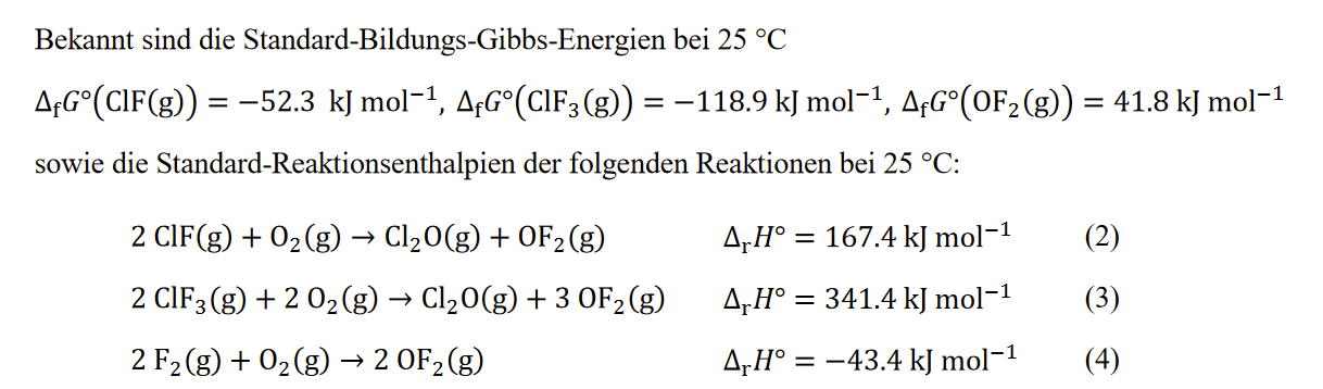 Standard Reaktionsenthalpie Berechnen