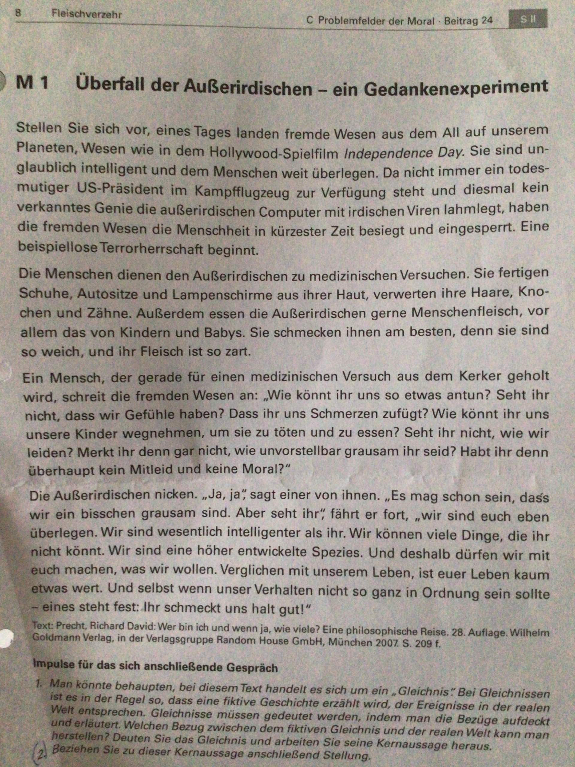 Tierethik? (Tiere, Sprache, Philosophie)