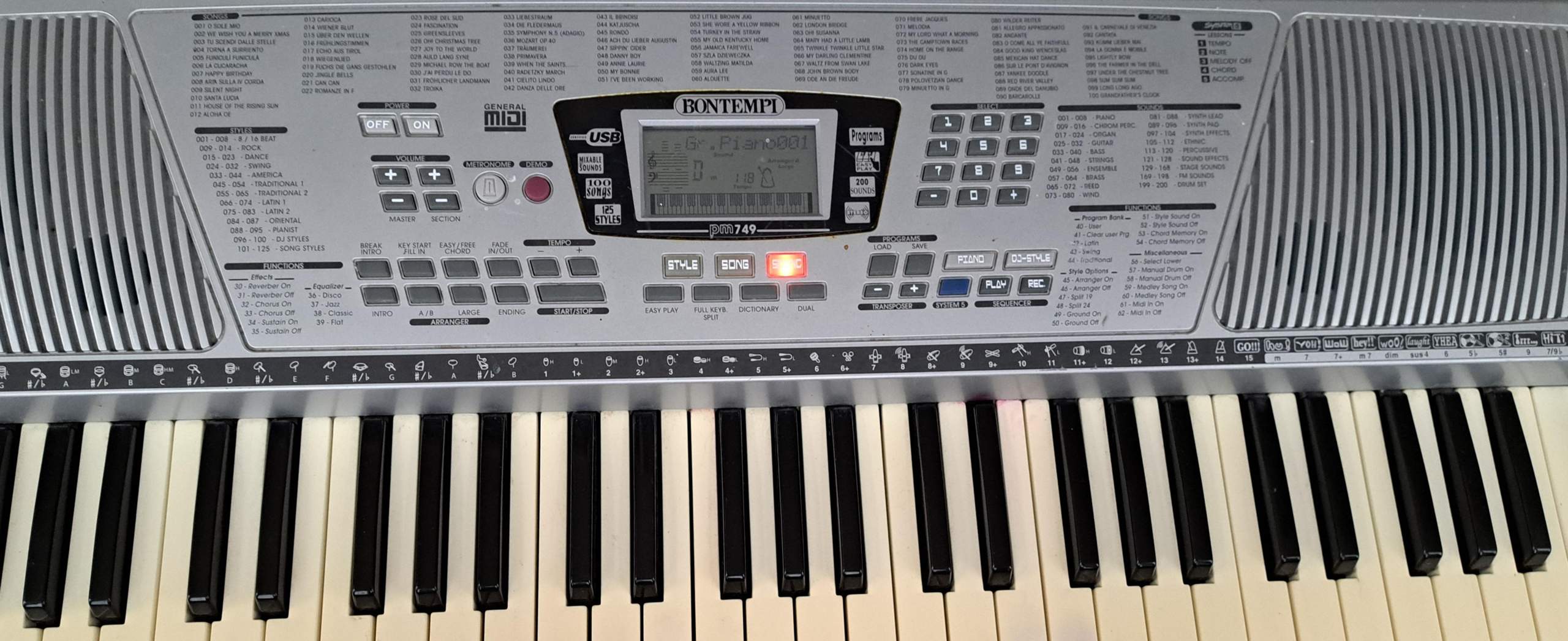 Töne am Keyboard länger klingen lassen? (Instrument)