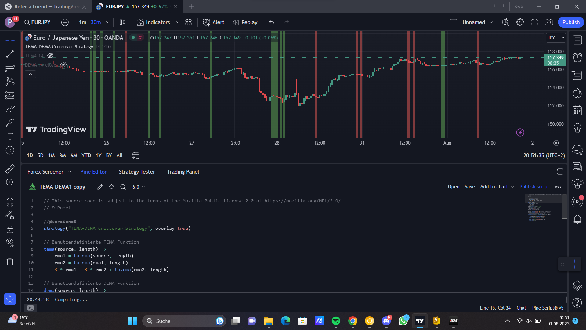 Tradingview Pine Script Strategy tester funktioniert nicht ...