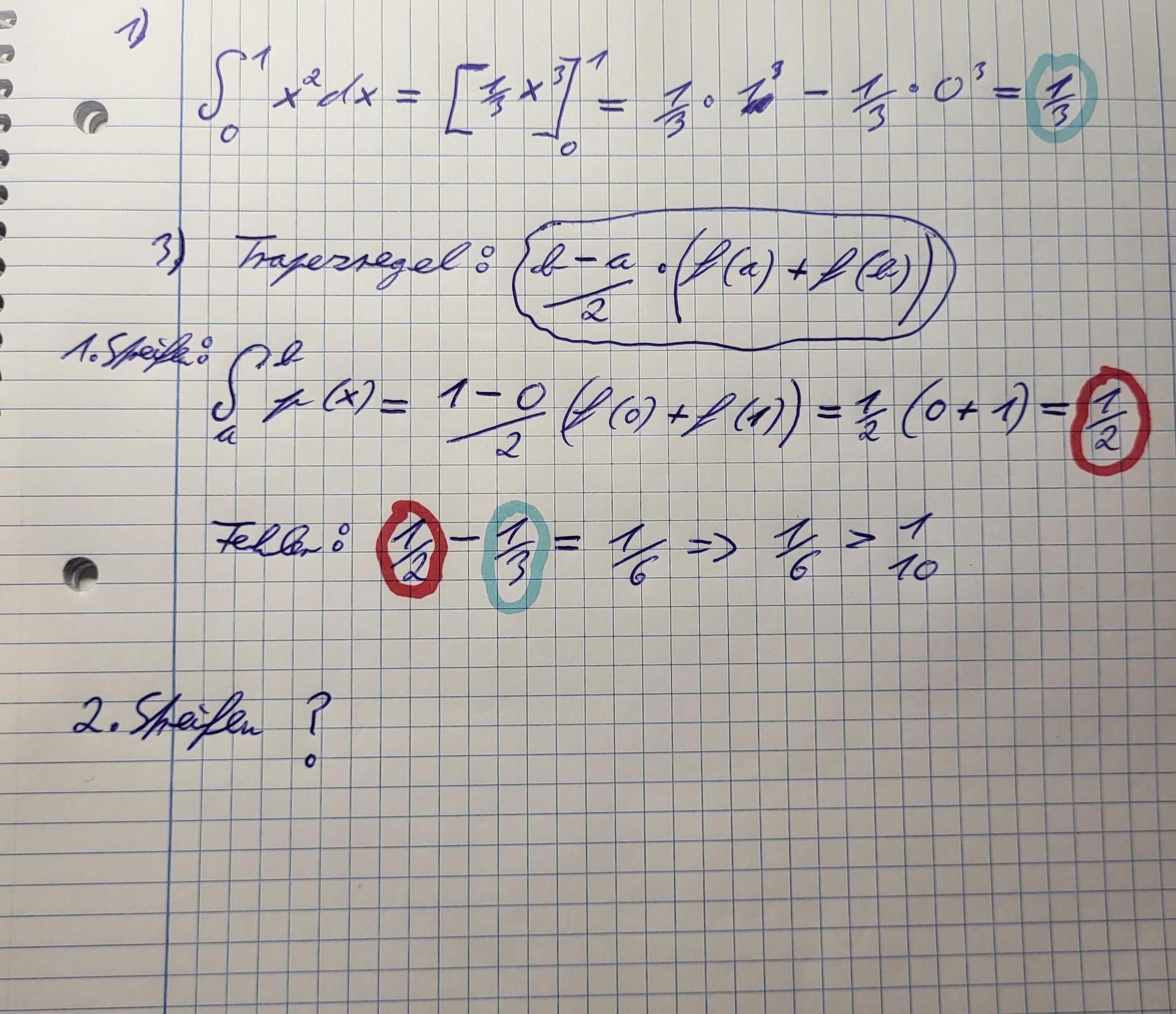 Trapezregel Streifenberechnung? (Mathematik, höhere Mathematik, Numerik)