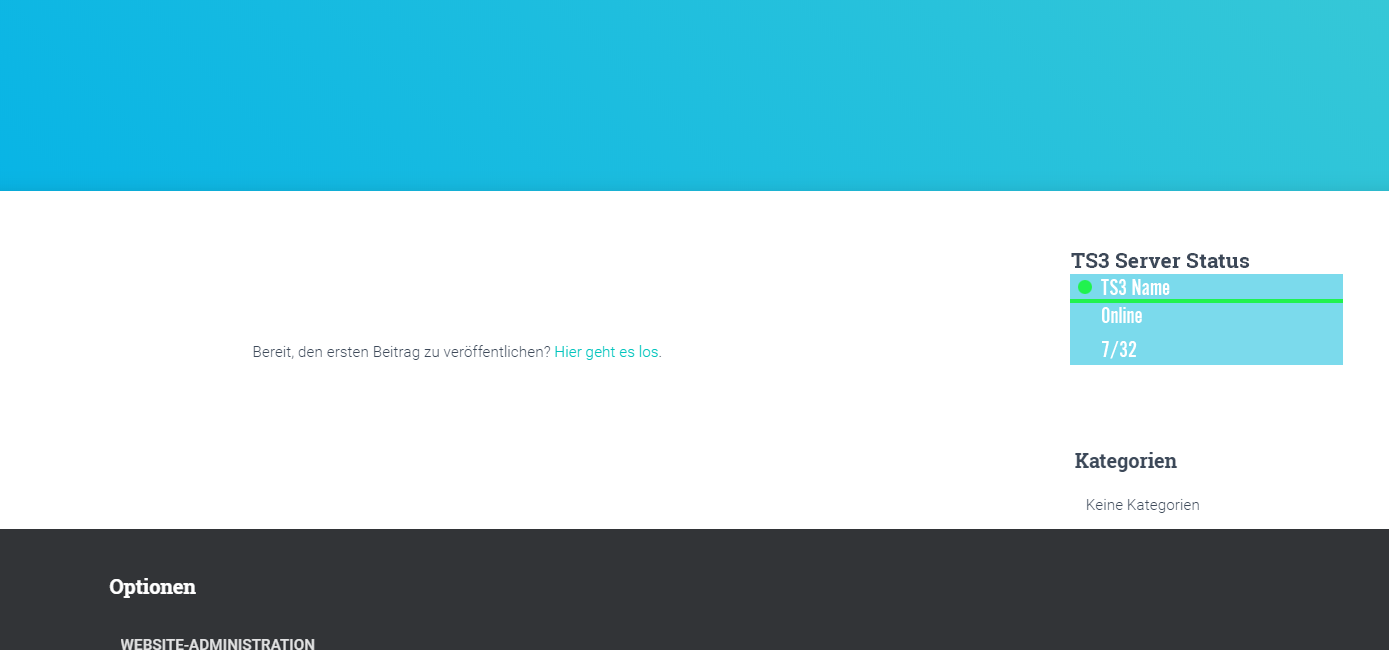 Ts3 Server Status in Wordpress Widgets anzeigen? (online, HTML, Code)