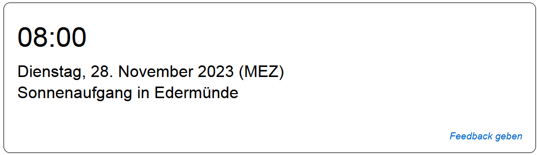 Um welche Uhrzeit sollte im Winter die Sonne auf- und untergehen ...