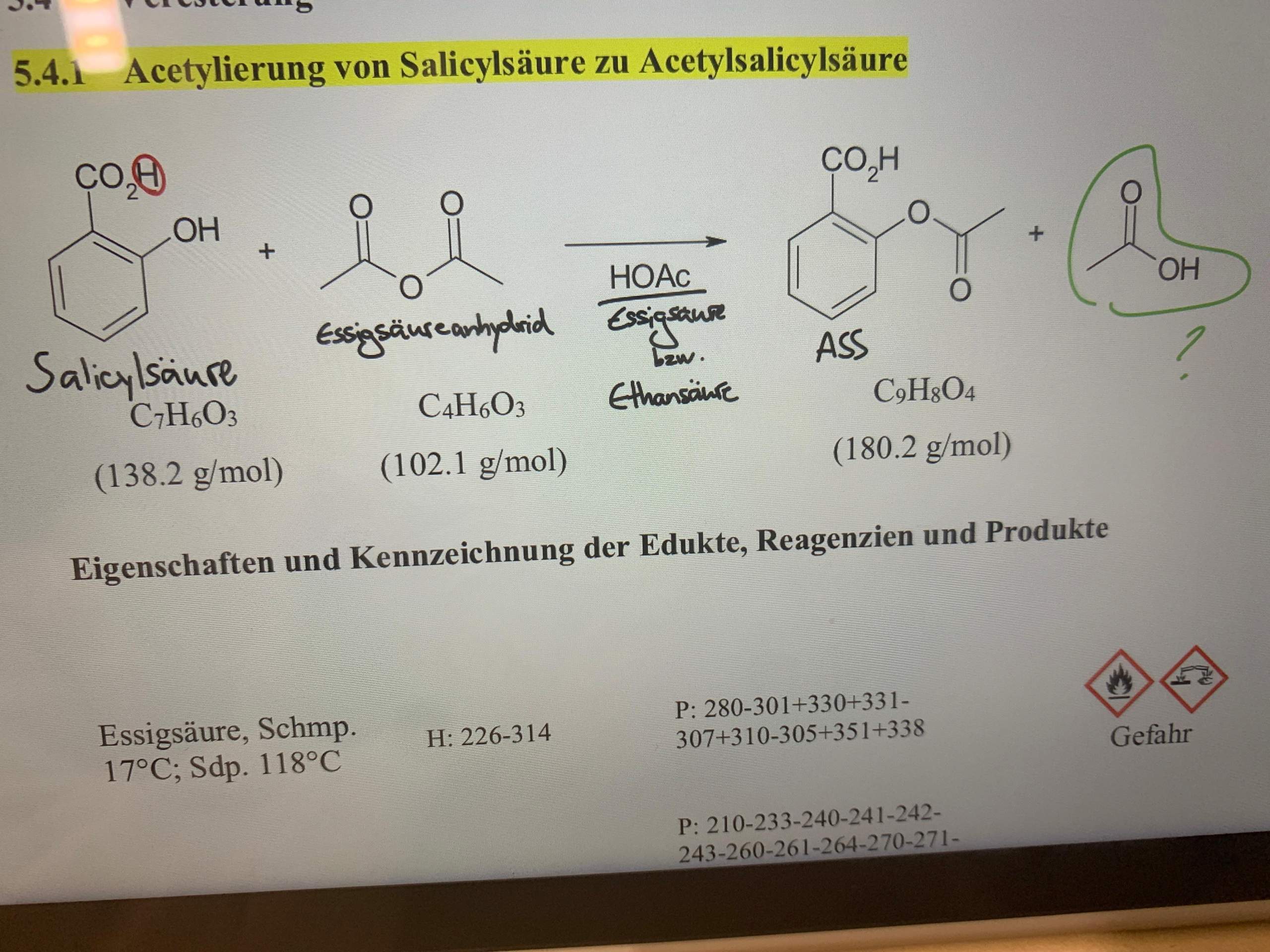 Um welchen Stoff handelt es sich? (Wasser, Reaktion, Reaktionsgleichung)