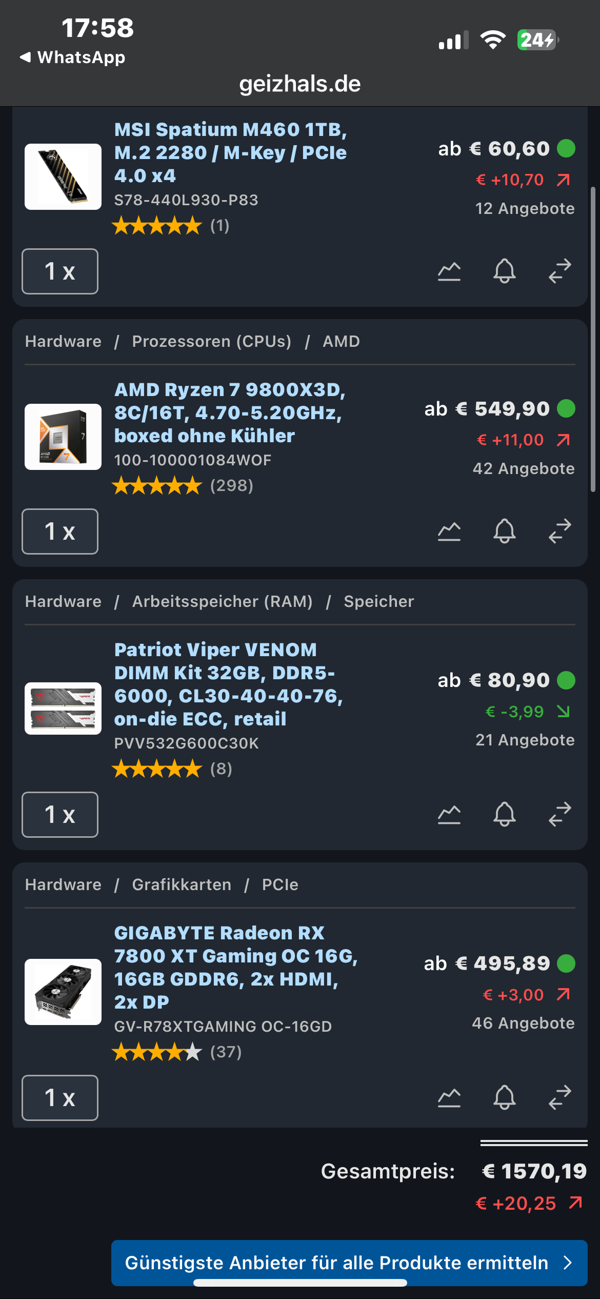 Und zwar geht es da drum, dass ich mir diesen PC zusammenbauen lassen ...