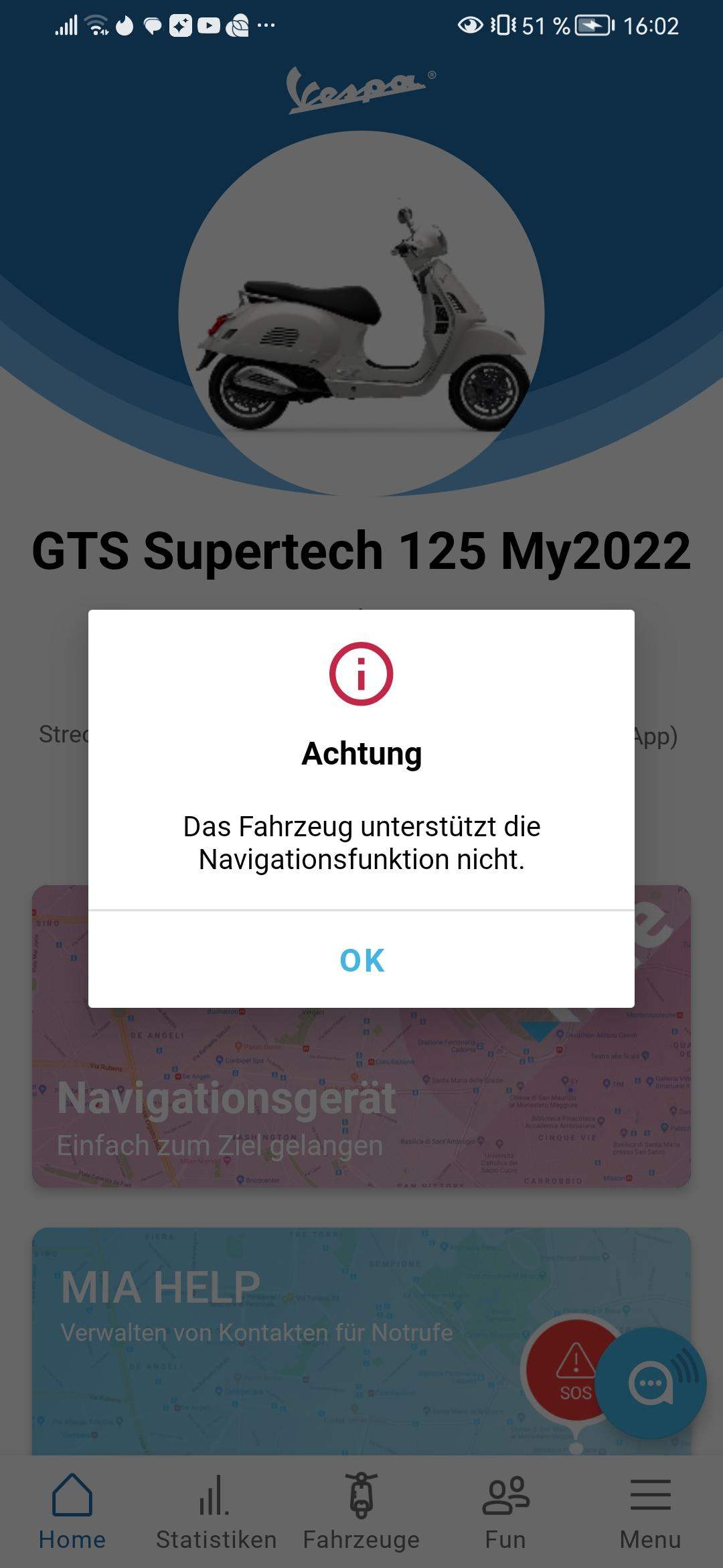 Unsere Vespa mit App verbinden? (Mofa, TÜV, 125ccm)