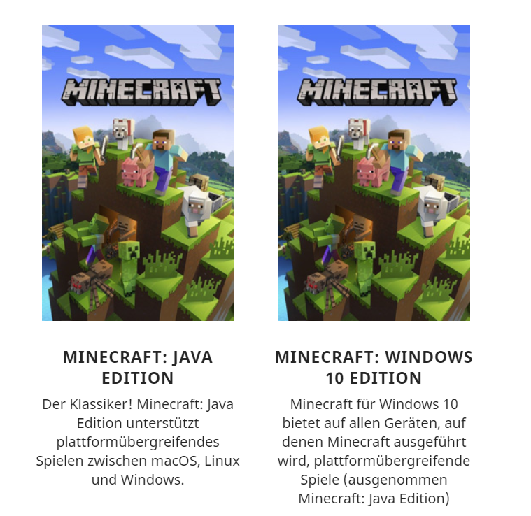 Unterschied zwischen Minecraft Editionen? (Computer, Spiele und Gaming ...