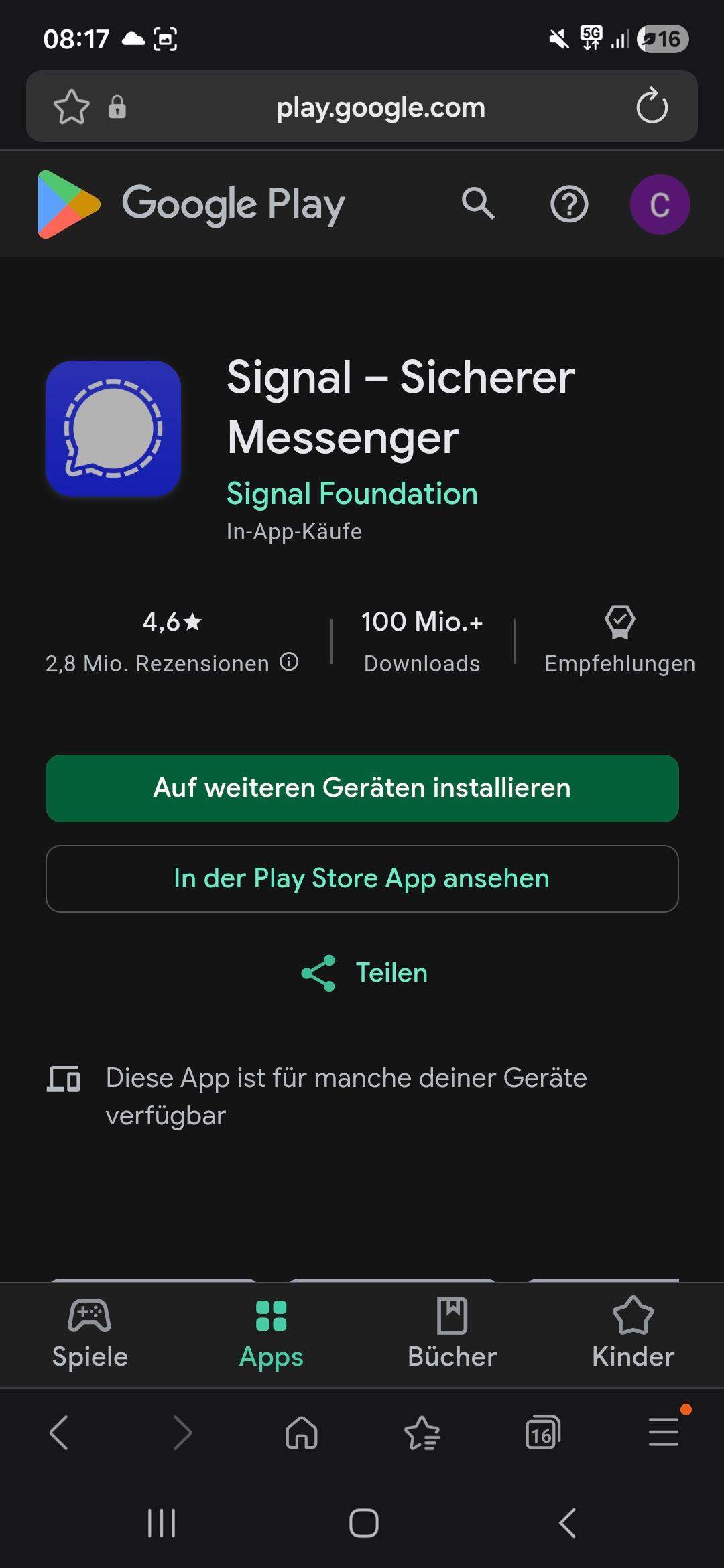 Update Signal? (App, Samsung)