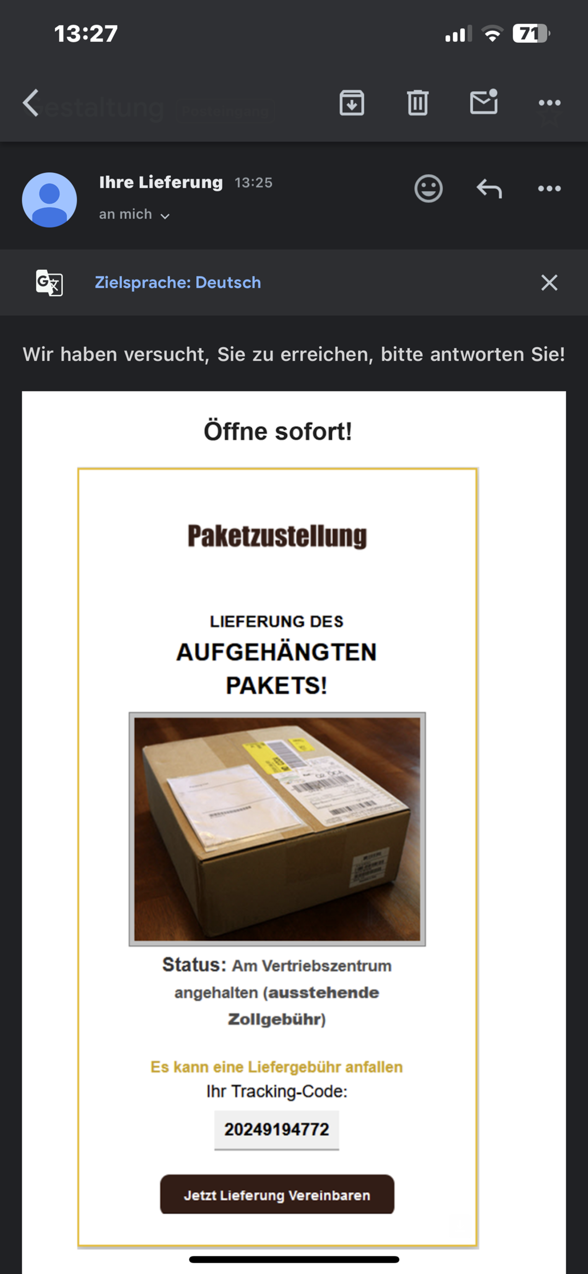 UPS? Ist das echt oder? (Post, Versand, Bestellung)