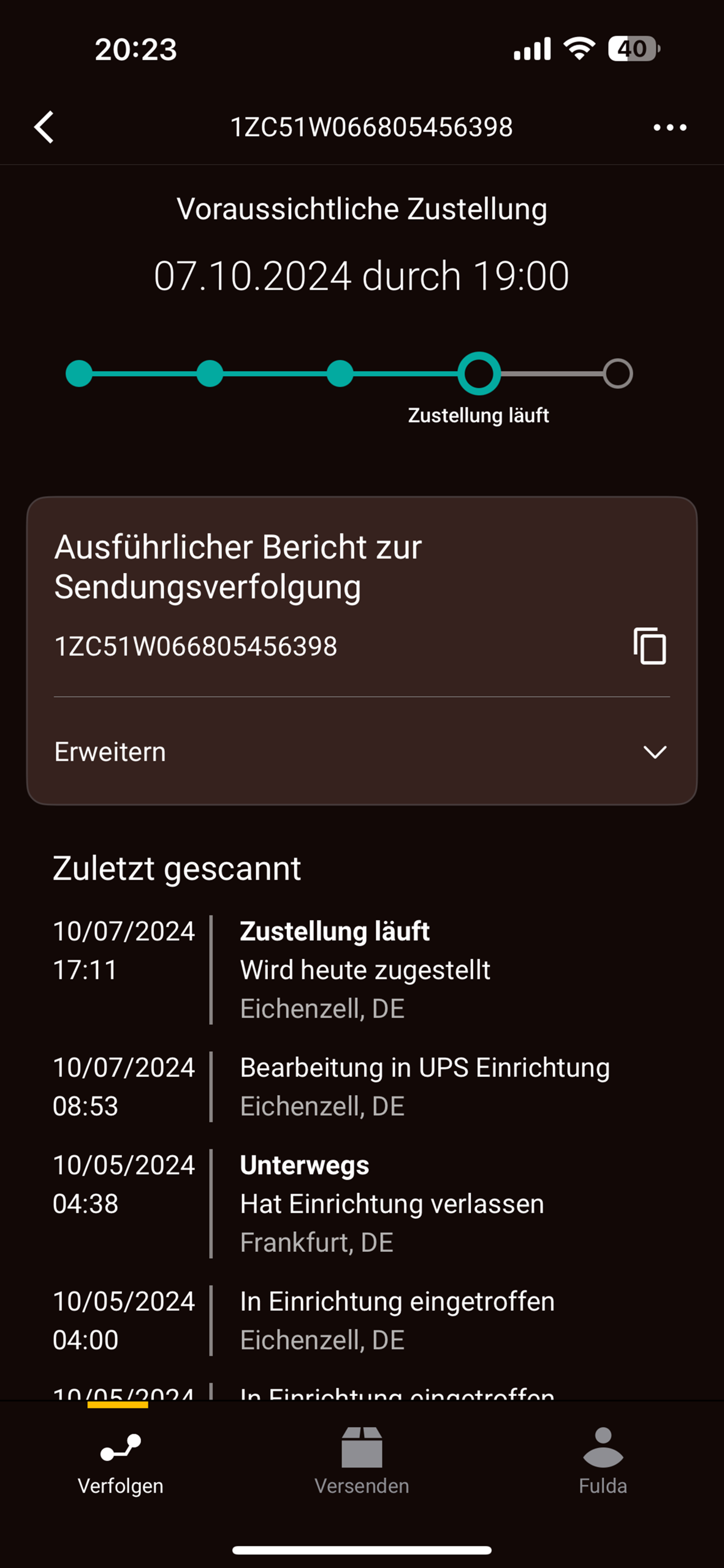 UPS Zustellung heute noch? (Versand, Paket, Lieferung)