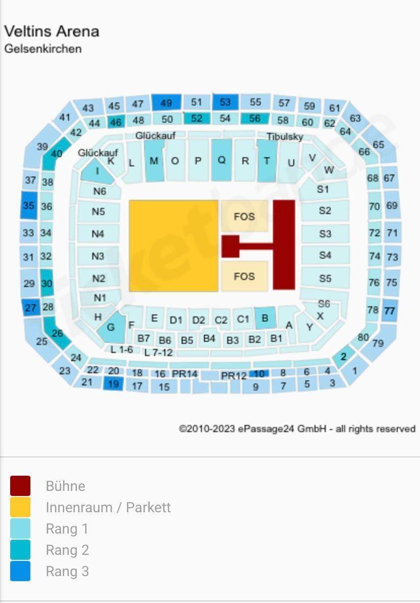 Veltins Arena Gelsenkirchen bester Platz? (Konzertkarten, Konzerttickets, VELTINS-Arena)