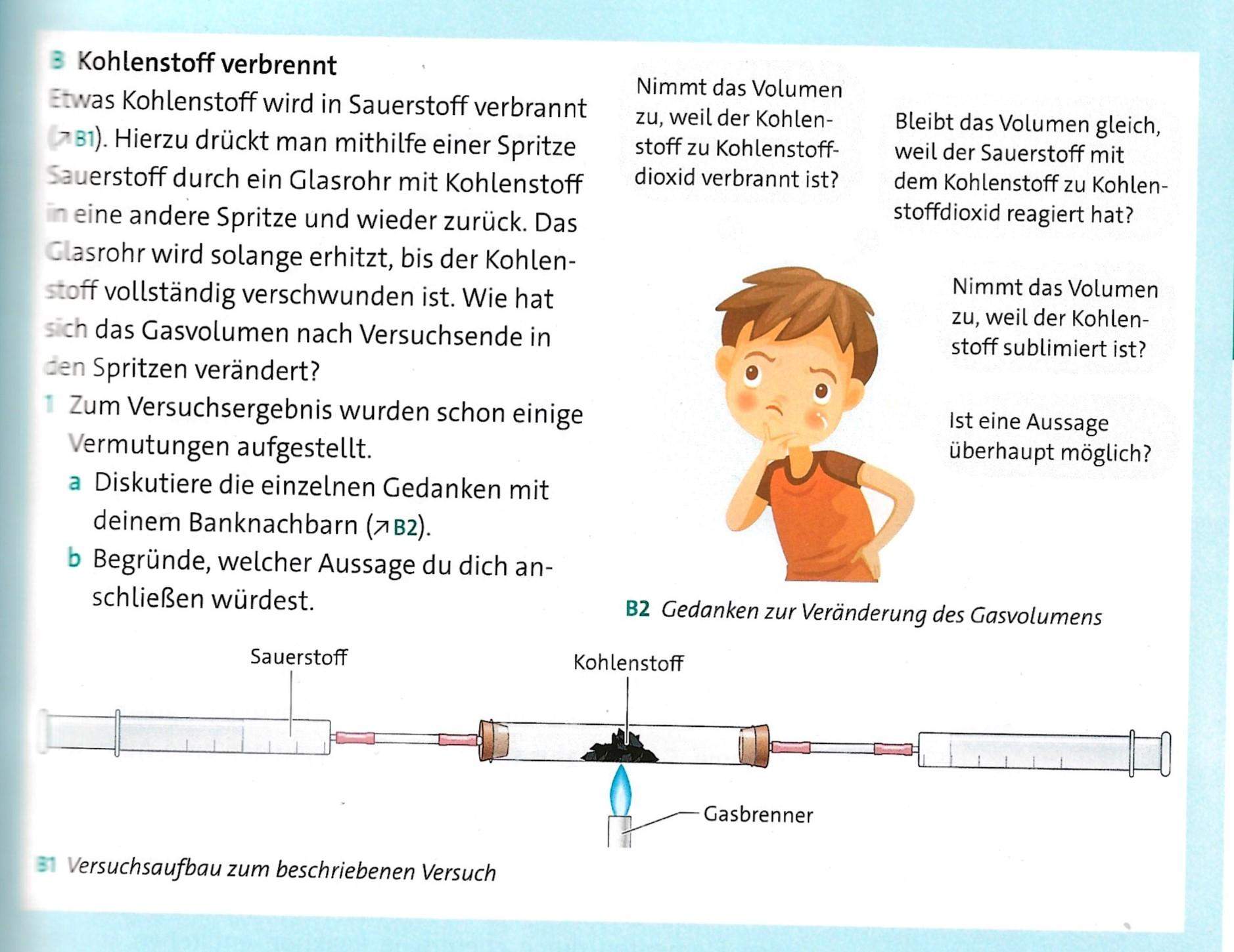 Verbrennung von Kohlenstoff? (Schule, Chemie, Reaktion)