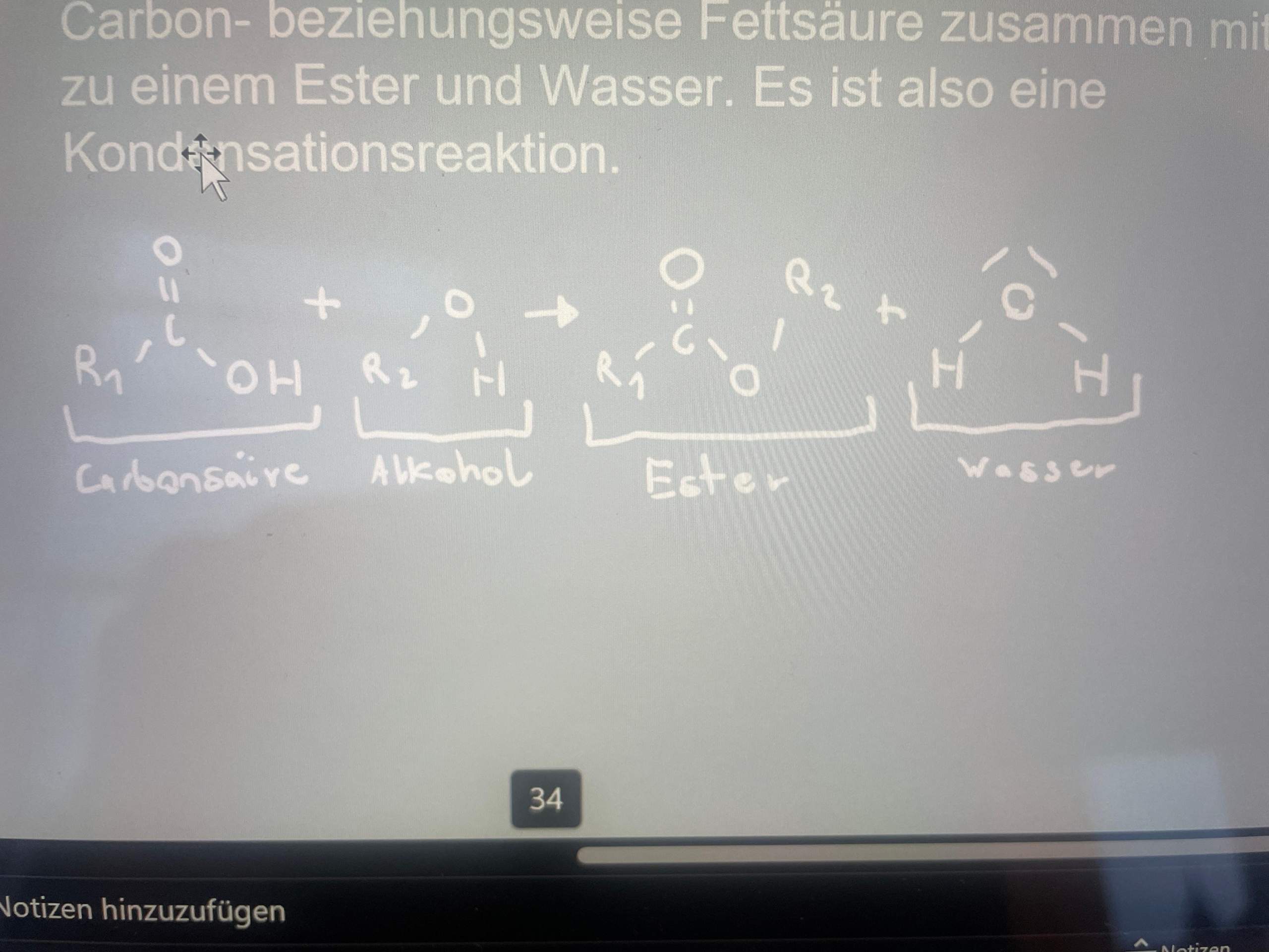 Veresterung, was ist R und Unterschied zwischen Carbon- und Fettsäuren ...