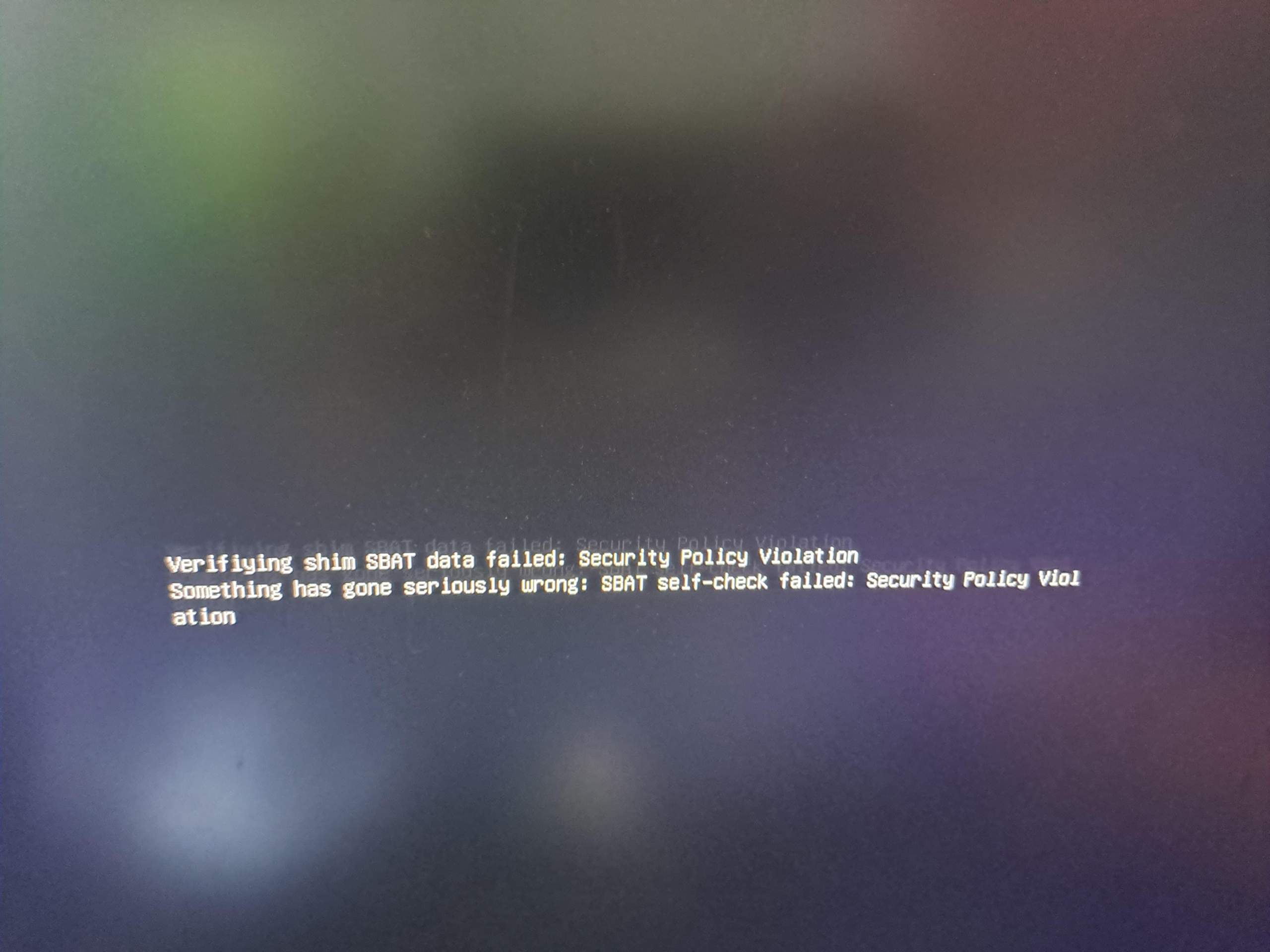 "Verifying shim sbat Data failed" Fehlermeldung beim booten? (IT, Linux, BIOS)