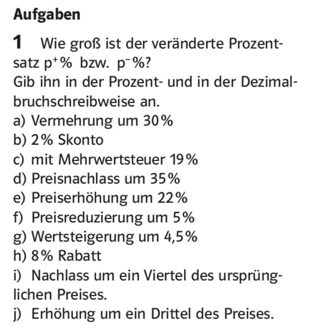 Vermehrter und verminderter Grundwert? (rechnen, Funktion, Mathematiker)