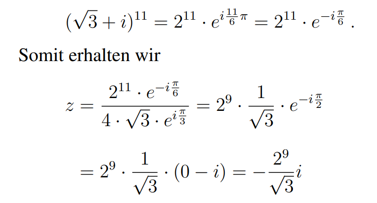 Verständnisproblem von Darstellung komplexer Zahlen als Eulerform ... Verständnisproblem von Darstellung komplexer Zahlen als Eulerform ...